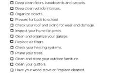 Spring Maintenance Checklist Bear Rental